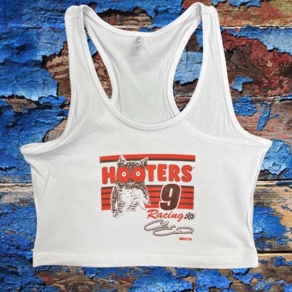 Tops | Hooters Racing Cropped Tank Top | Poshmark